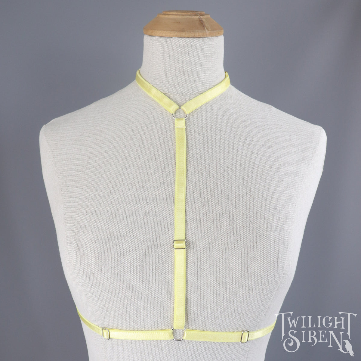 SARAH CHOKER BODY HARNESS YELLOW – TWILIGHT SIREN
